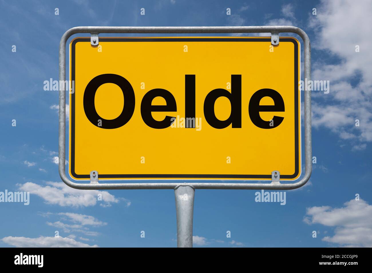 Ortstafel Oelde, Nordrhein-Westfalen, Deutschland | Place name sign ...