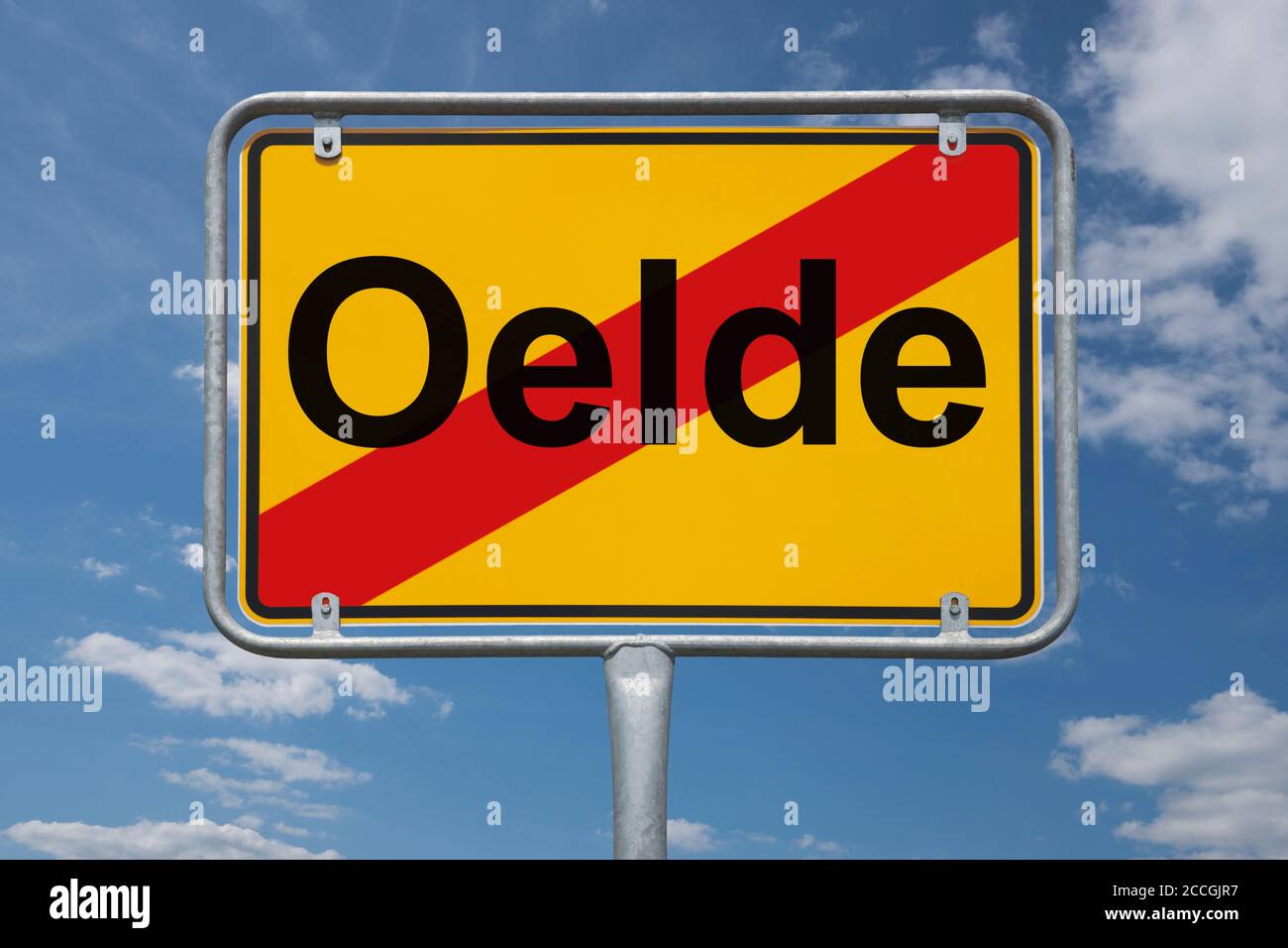 Ortstafel Oelde, Nordrhein-Westfalen, Deutschland | Place name sign ...