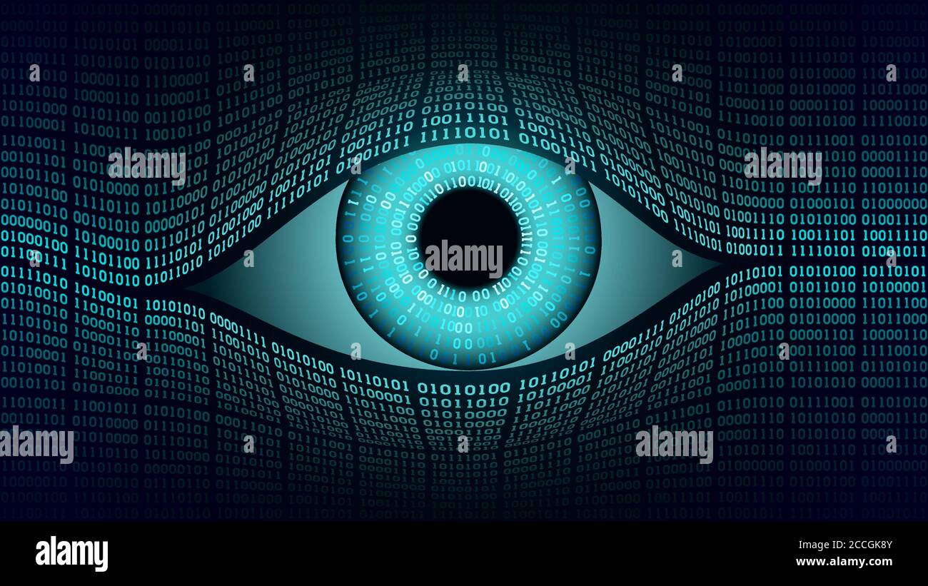 High-tech computer digital technology, global surveillance Stock Vector ...