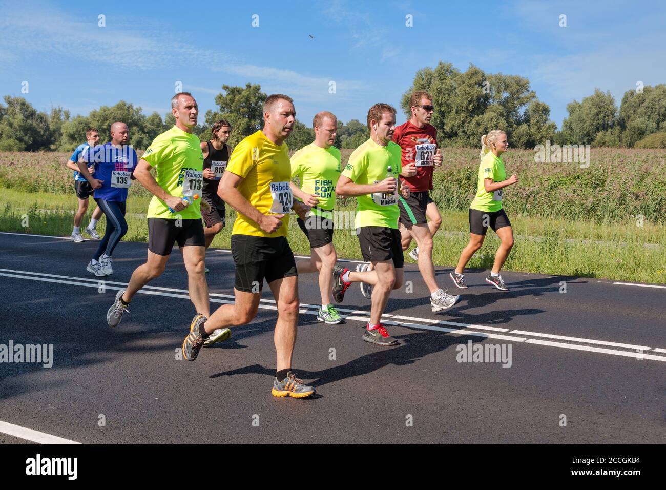 Runners of foot race 'Fish Potato Run' , The Netherlands Stock Photo ...