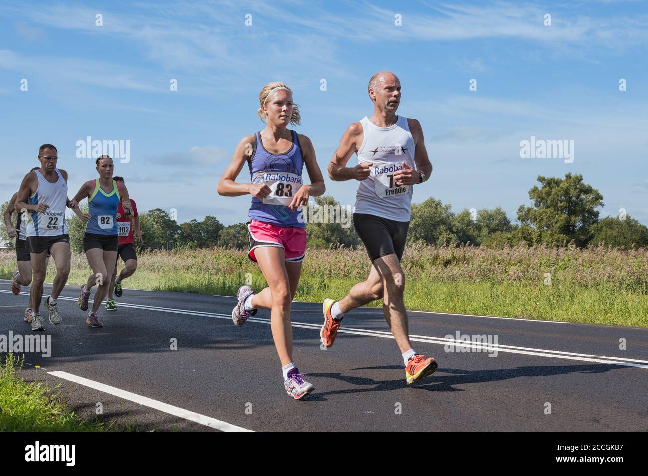 Runners of foot race 'Fish Potato Run' , The Netherlands Stock Photo ...