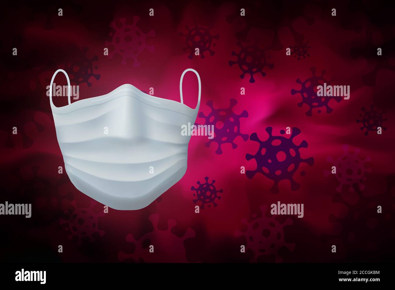 Coronavirus protective mask on a viral background. Corona virus ...