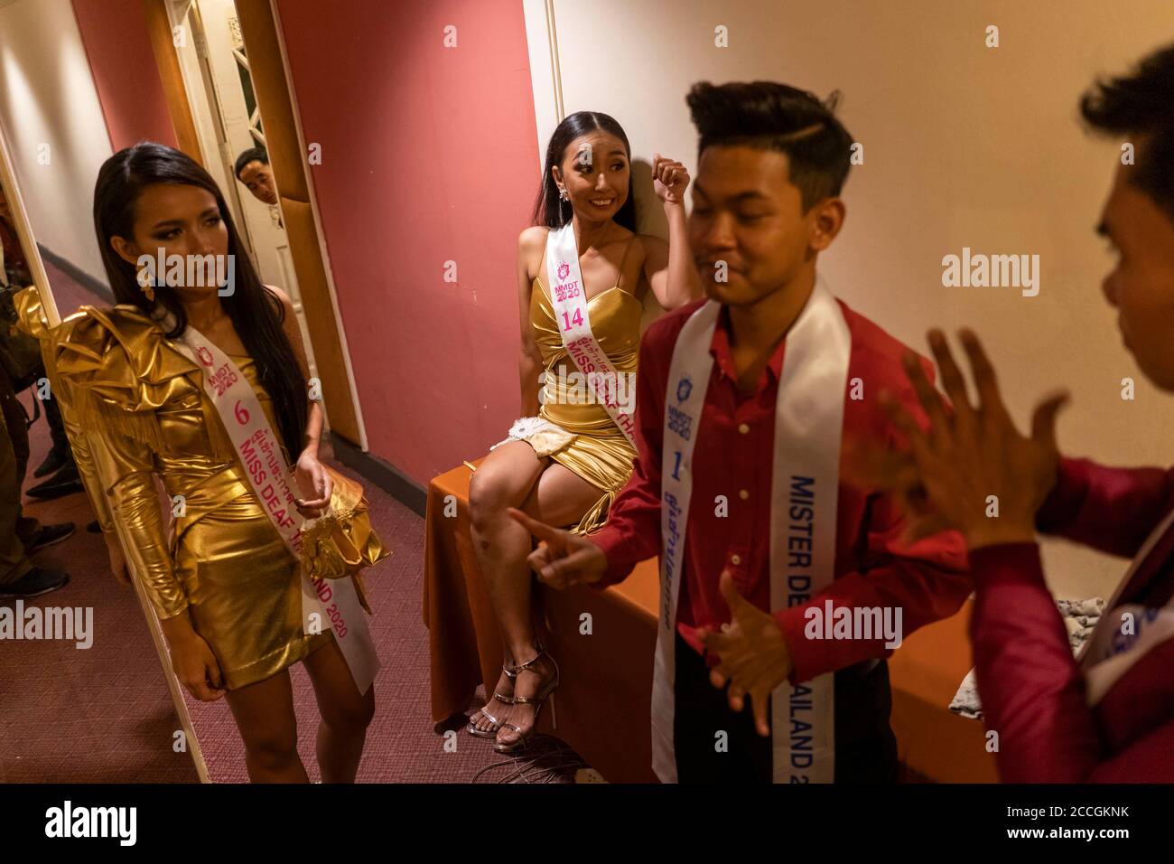 Bangkok, Bangkok, Thailand. 22nd Aug, 2020. Dozens of deaf beauty ...