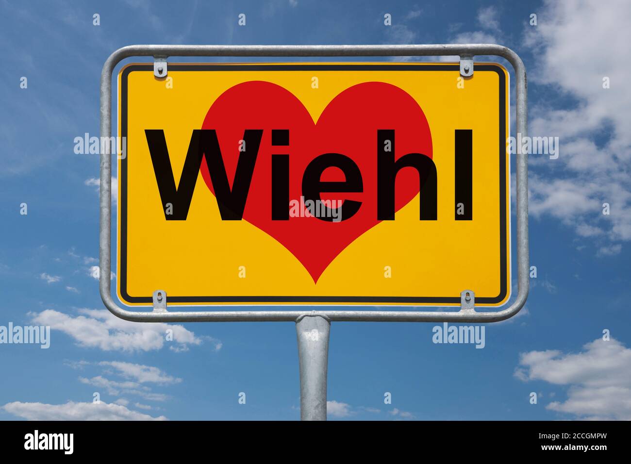 Ortstafel Wiehl, Nordrhein-Westfalen, Deutschland | Place name sign ...