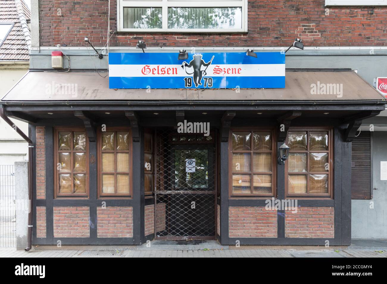 Gelsen Szene fan pub, Schalker Meile fan area of FC Schalke 04 Football ...