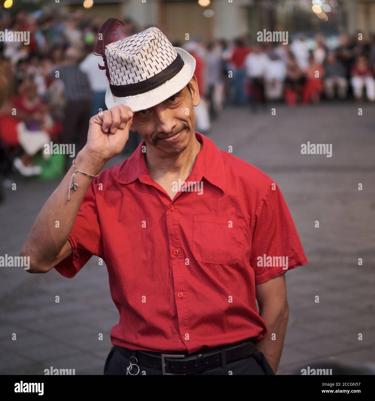 Male dancer dressed in red dancing part of weekly "Wednesday Dancing ...