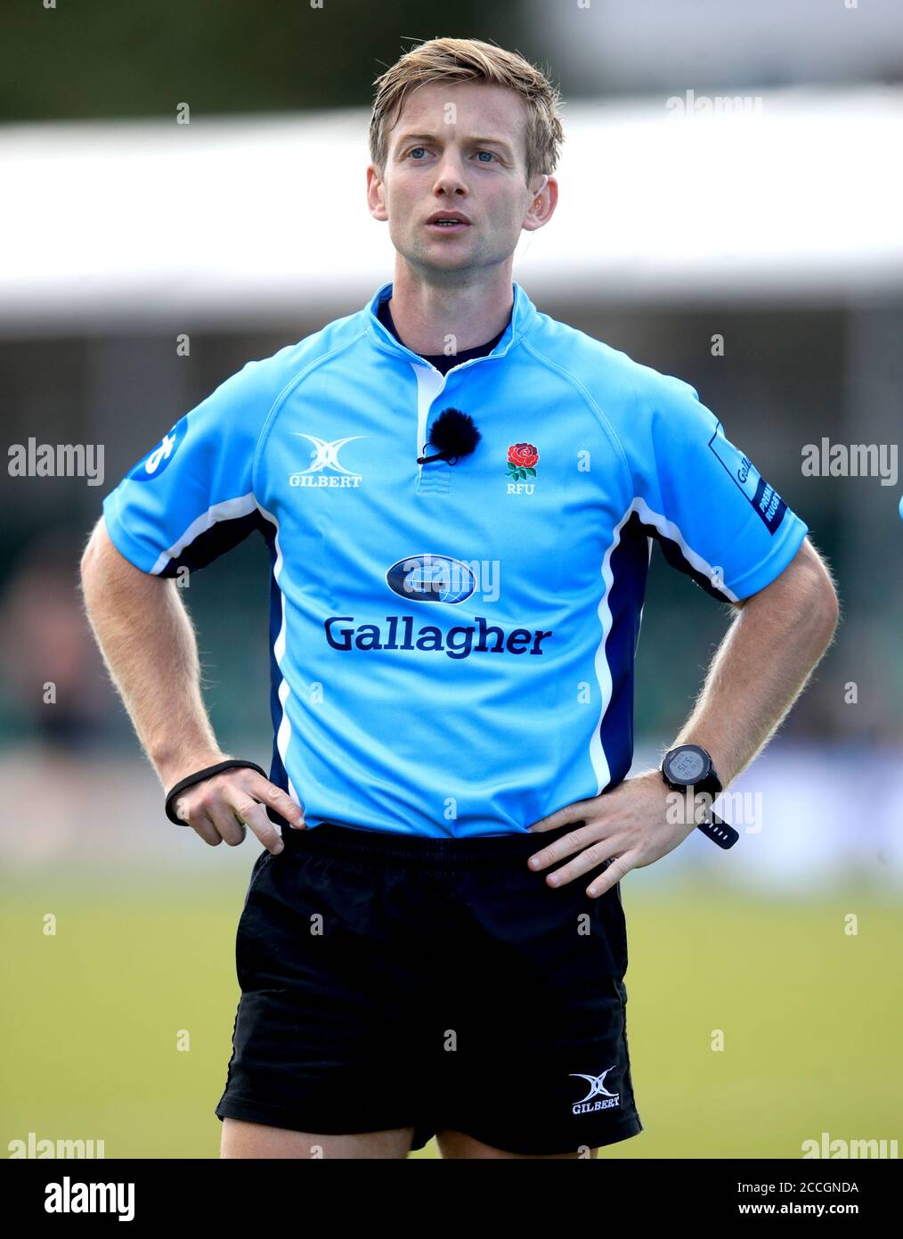 Referee Christophe Ridley during the Gallagher Premiership match at ...
