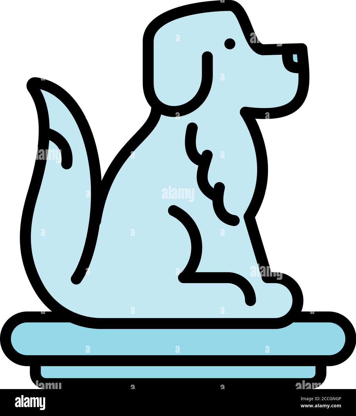 Dog home pet icon. Outline dog home pet vector icon for web design ...