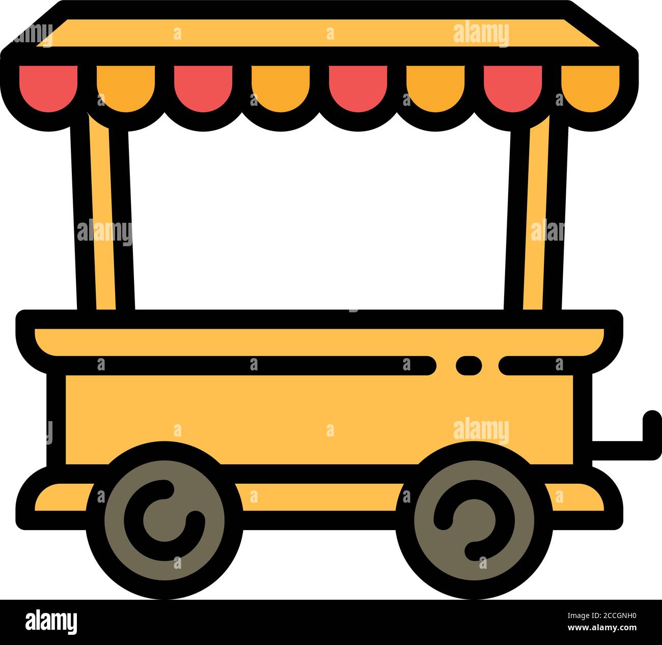 Business food cart icon. Outline business food cart vector icon for web ...