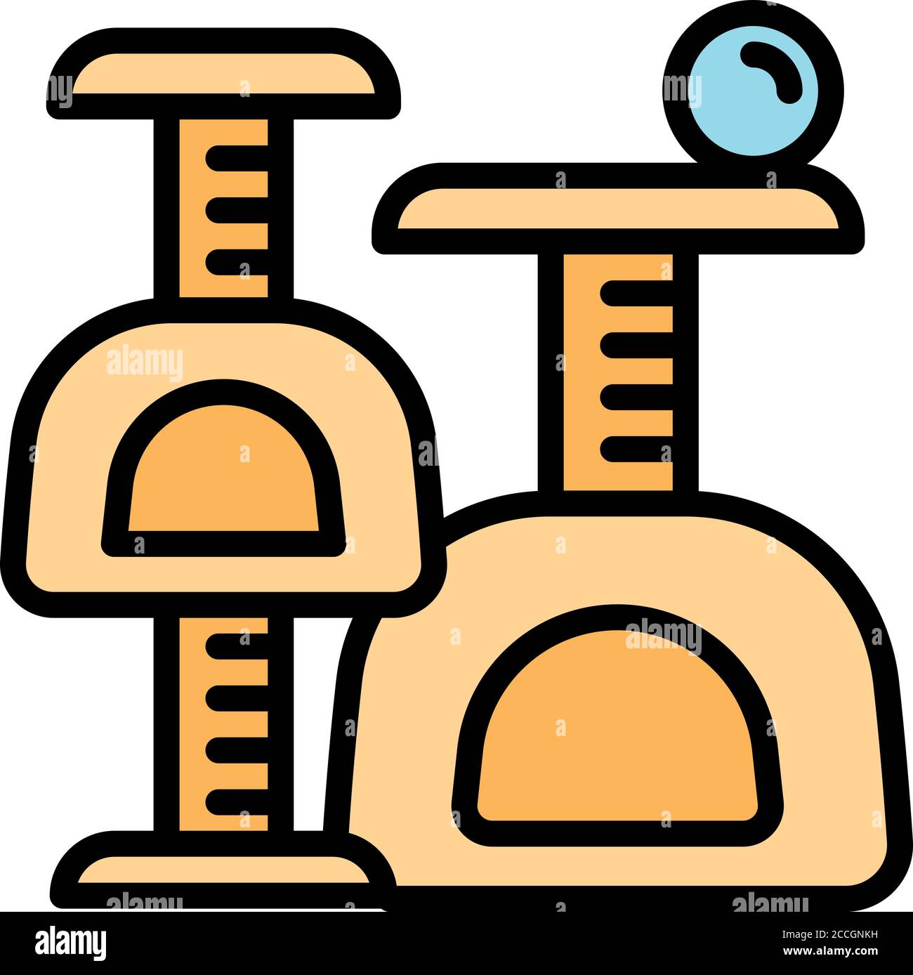 Soft cat play house icon. Outline soft cat play house vector icon for ...