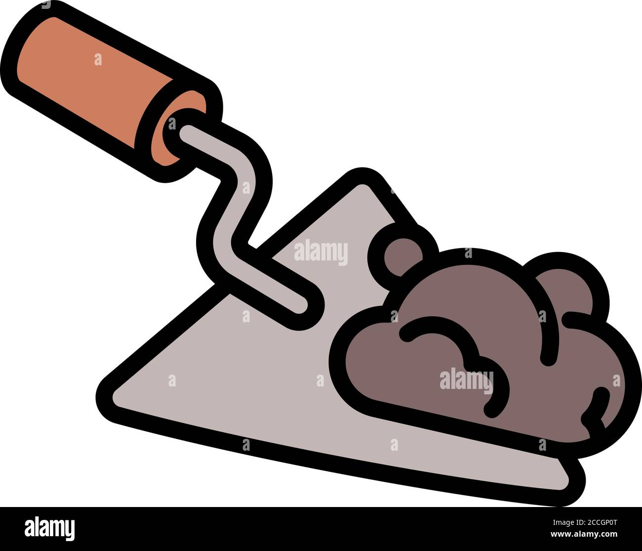 Masonry trowel icon. Outline masonry trowel vector icon for web design ...