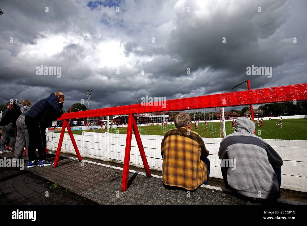Pre season friendly match hurst cross stadium hi-res stock photography ...
