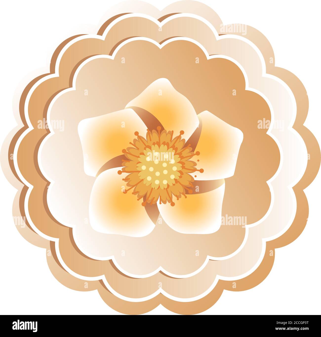 gold flower design, natural floral nature plant ornament garden ...