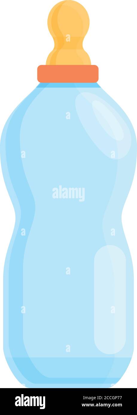 Plastic bottle milk icon. Cartoon of plastic bottle milk vector icon ...