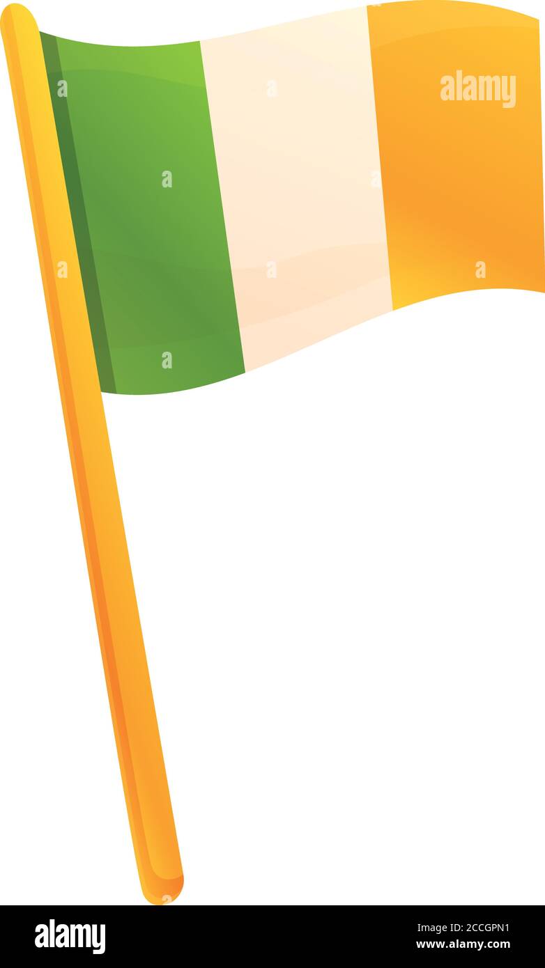 Irish flag icon. Cartoon of irish flag vector icon for web design ...