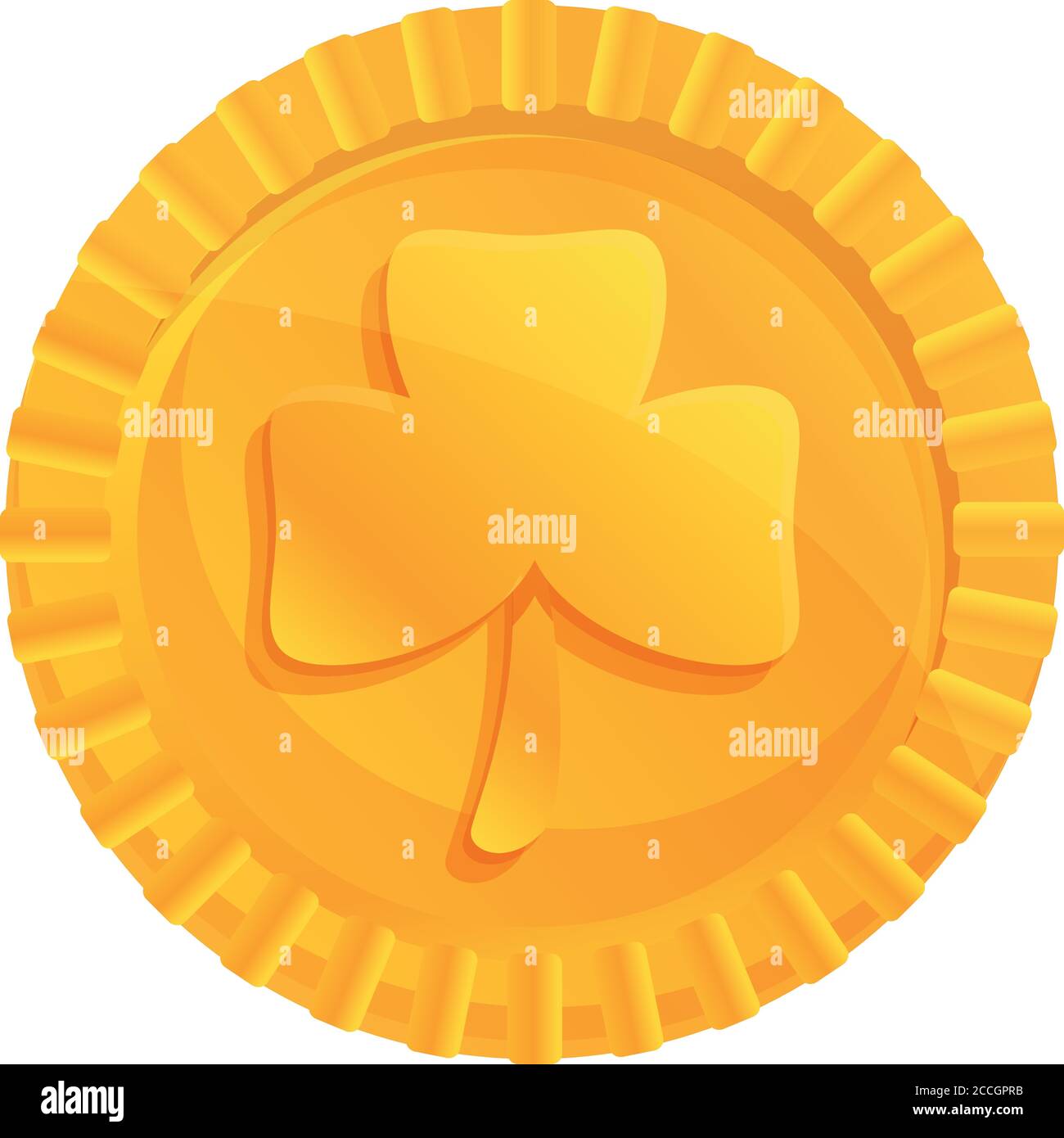 Ireland gold lucky coin icon. Cartoon of Ireland gold lucky coin vector ...