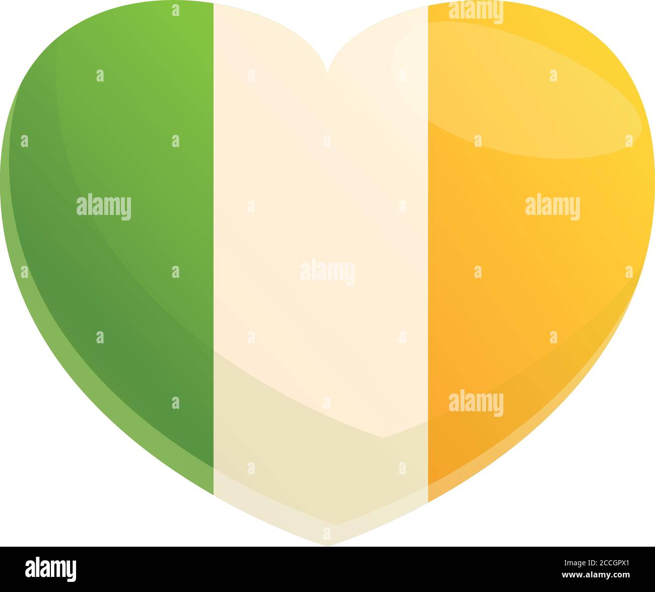 Ireland heart flag icon. Cartoon of Ireland heart flag vector icon for ...