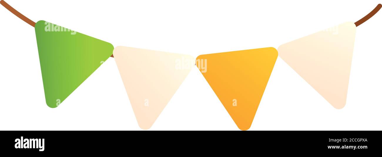 Ireland holiday wire flags icon. Cartoon of Ireland holiday wire flags ...