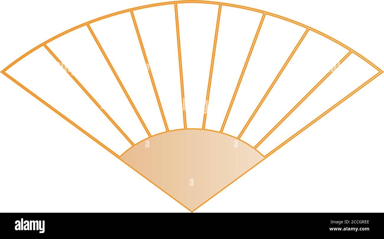 Chinese gold fan design, China culture asia and oriental theme Vector ...