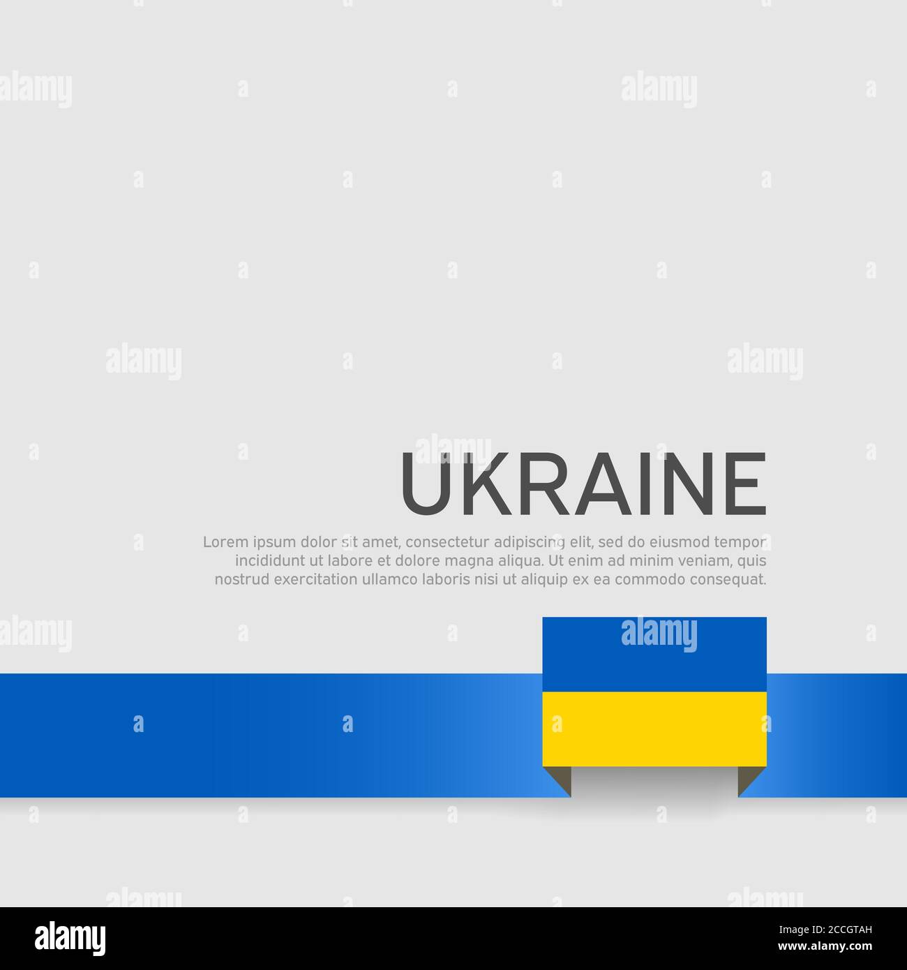 Ukraine flag background. Ribbon colors of Ukraine flag on white ...