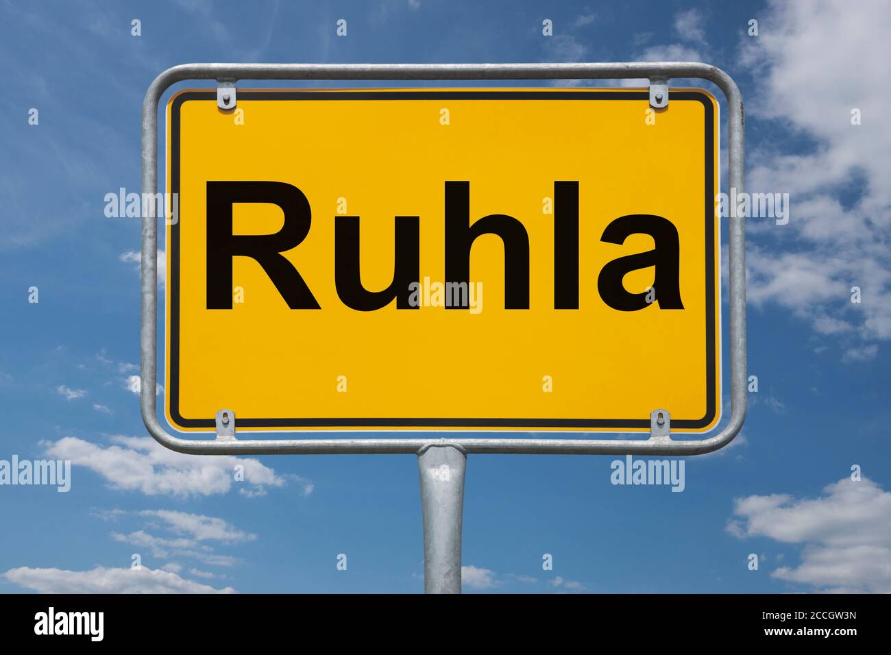 Ortstafel Ruhla, Thüringen, Deutschland | Place name sign Ruhla ...