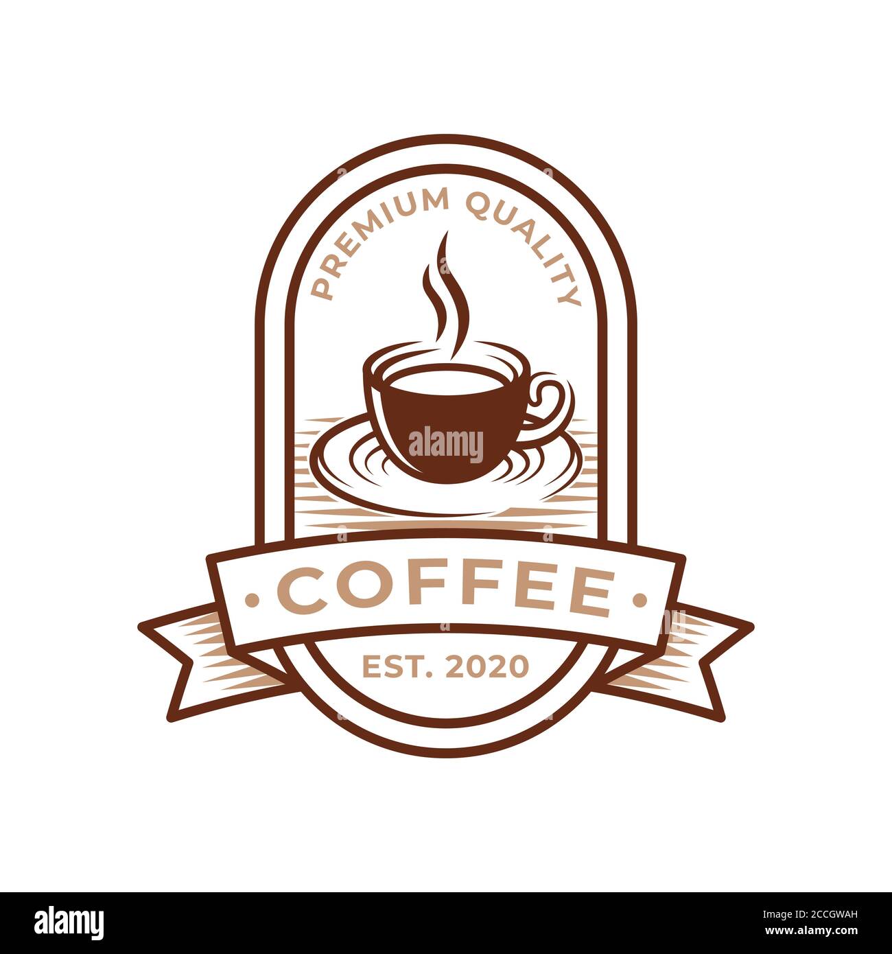Coffee Logo design vector illustration. Retro Vintage Coffee Logo ...