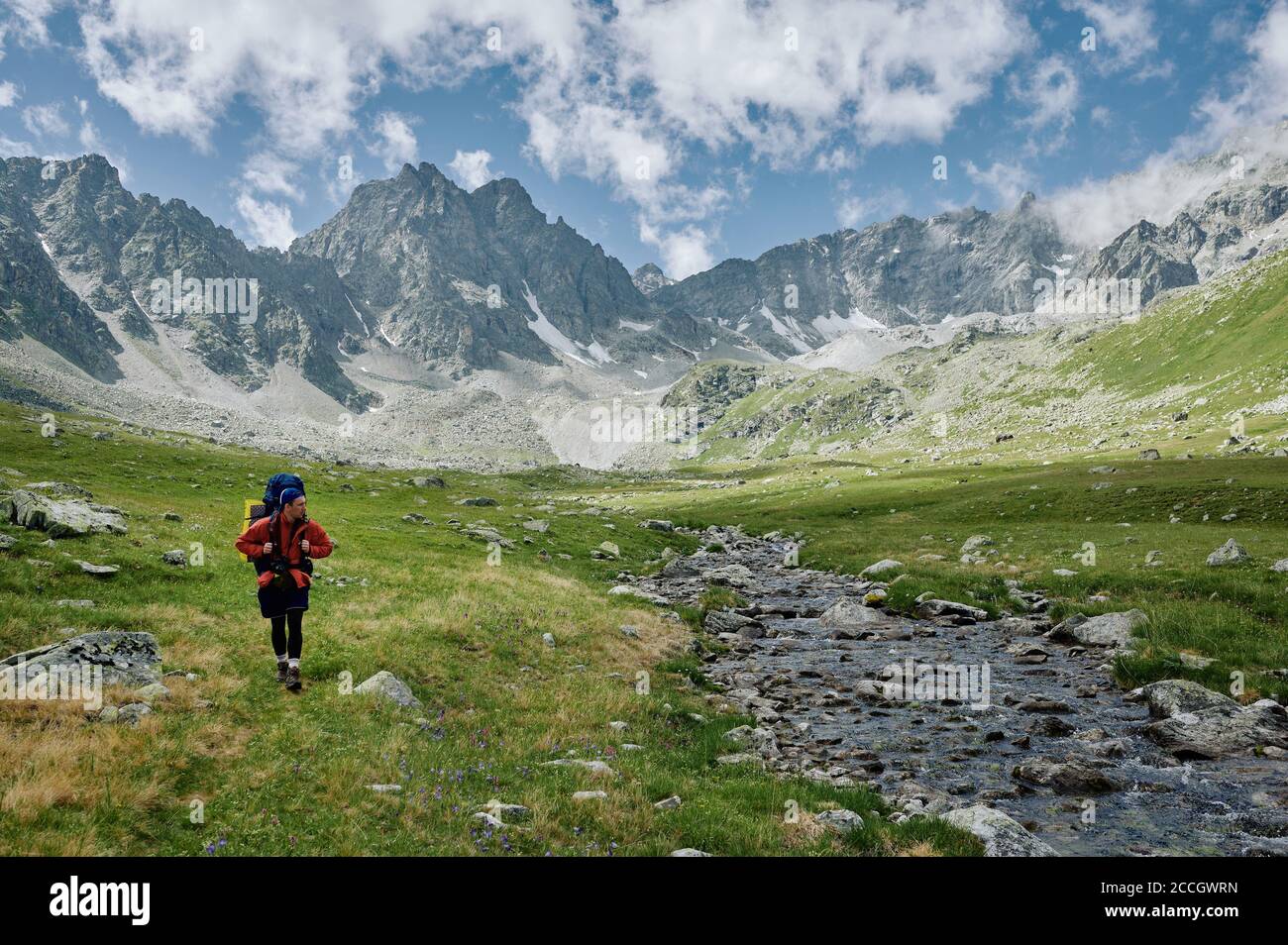 Alone man walking among wild hi-res stock photography and images - Alamy