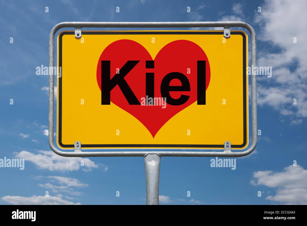 Ortstafel Kiel, Schleswig-Holstein, Deutschland | Place name sign Kiel ...