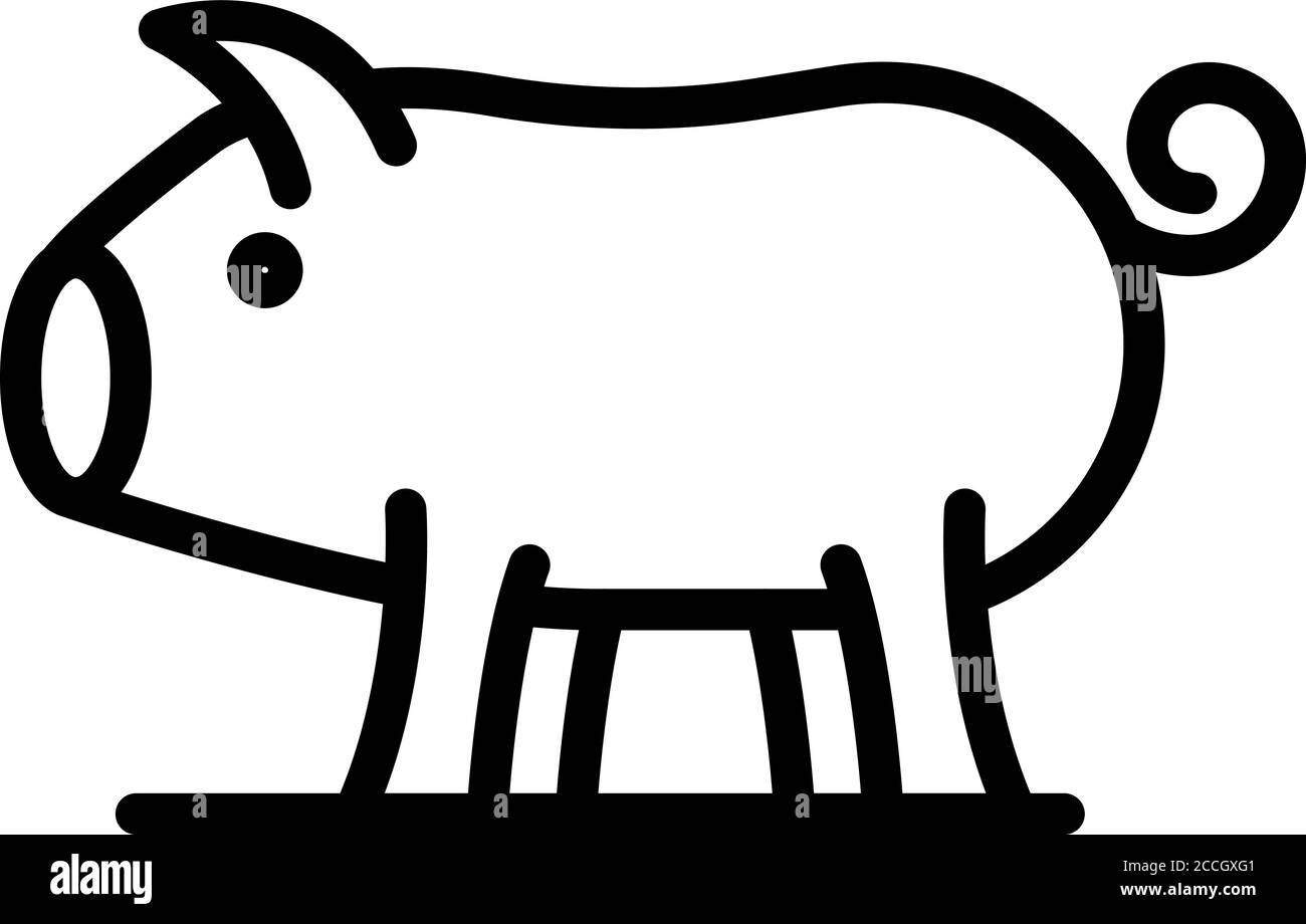 Farm pig icon, outline style Stock Vector Image & Art - Alamy
