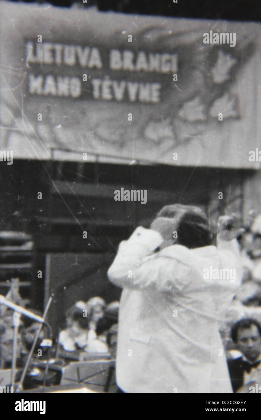 Fine 1970s vintage black and white photography of an overwhelmed man ...