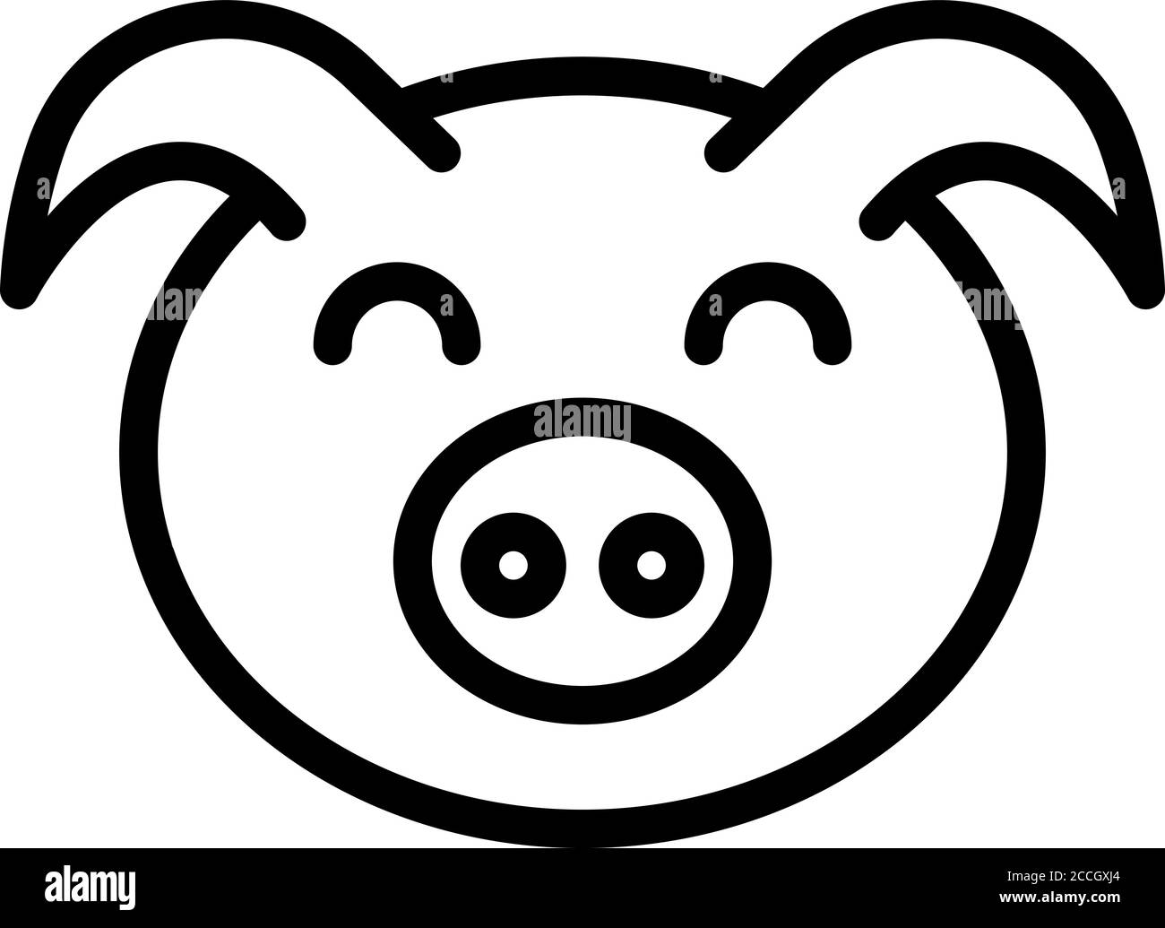 Head pig icon, outline style Stock Vector Image & Art - Alamy
