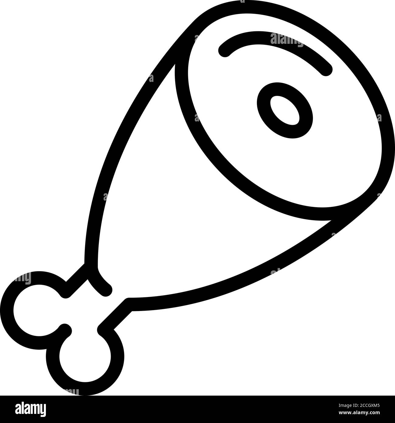 Ham meat icon, outline style Stock Vector Image & Art - Alamy