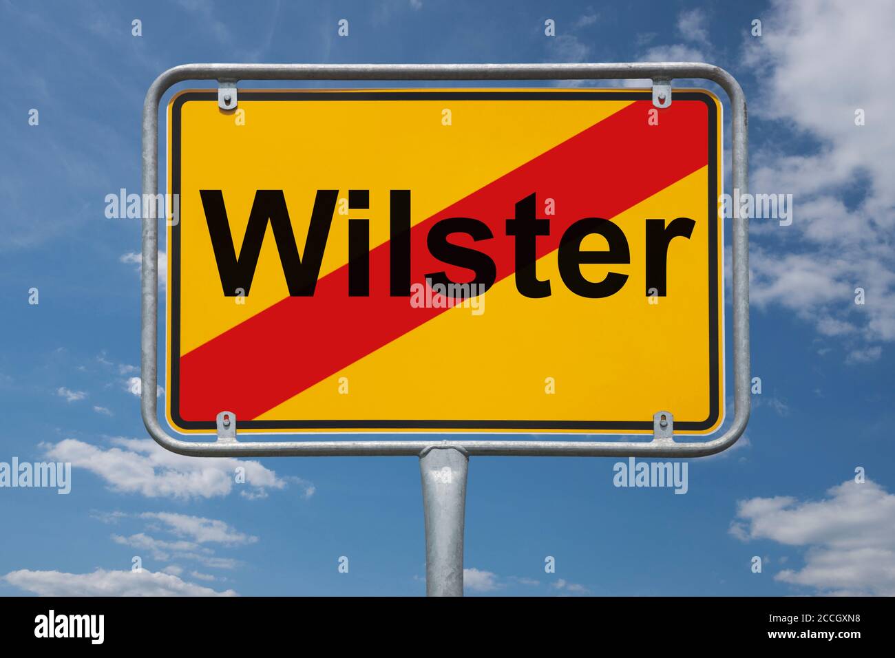 Ortstafel Wilster, Schleswig-Holstein, Deutschland | Place name sign ...