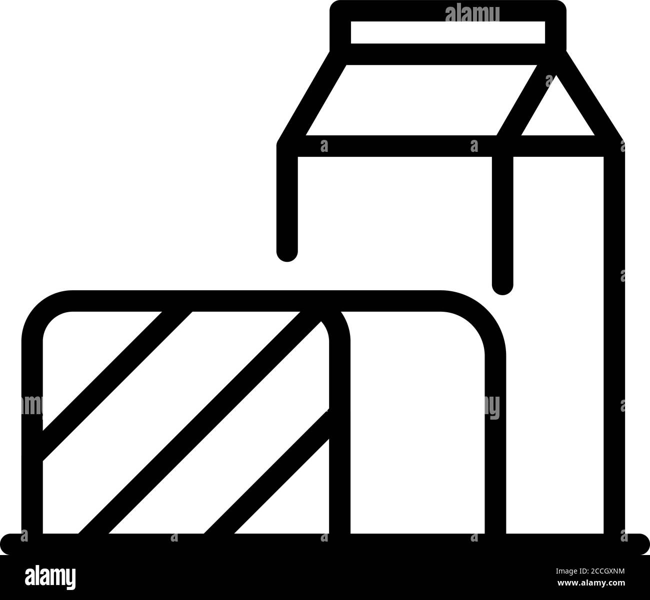 Farm pack milk icon, outline style Stock Vector Image & Art - Alamy