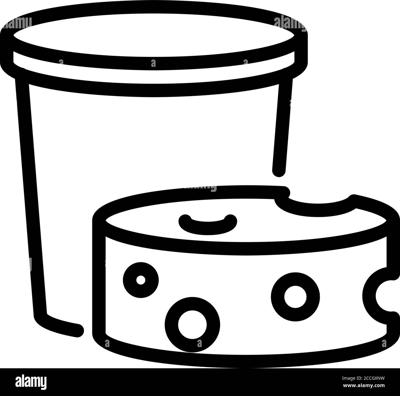 Milk cheese icon, outline style Stock Vector Image & Art - Alamy