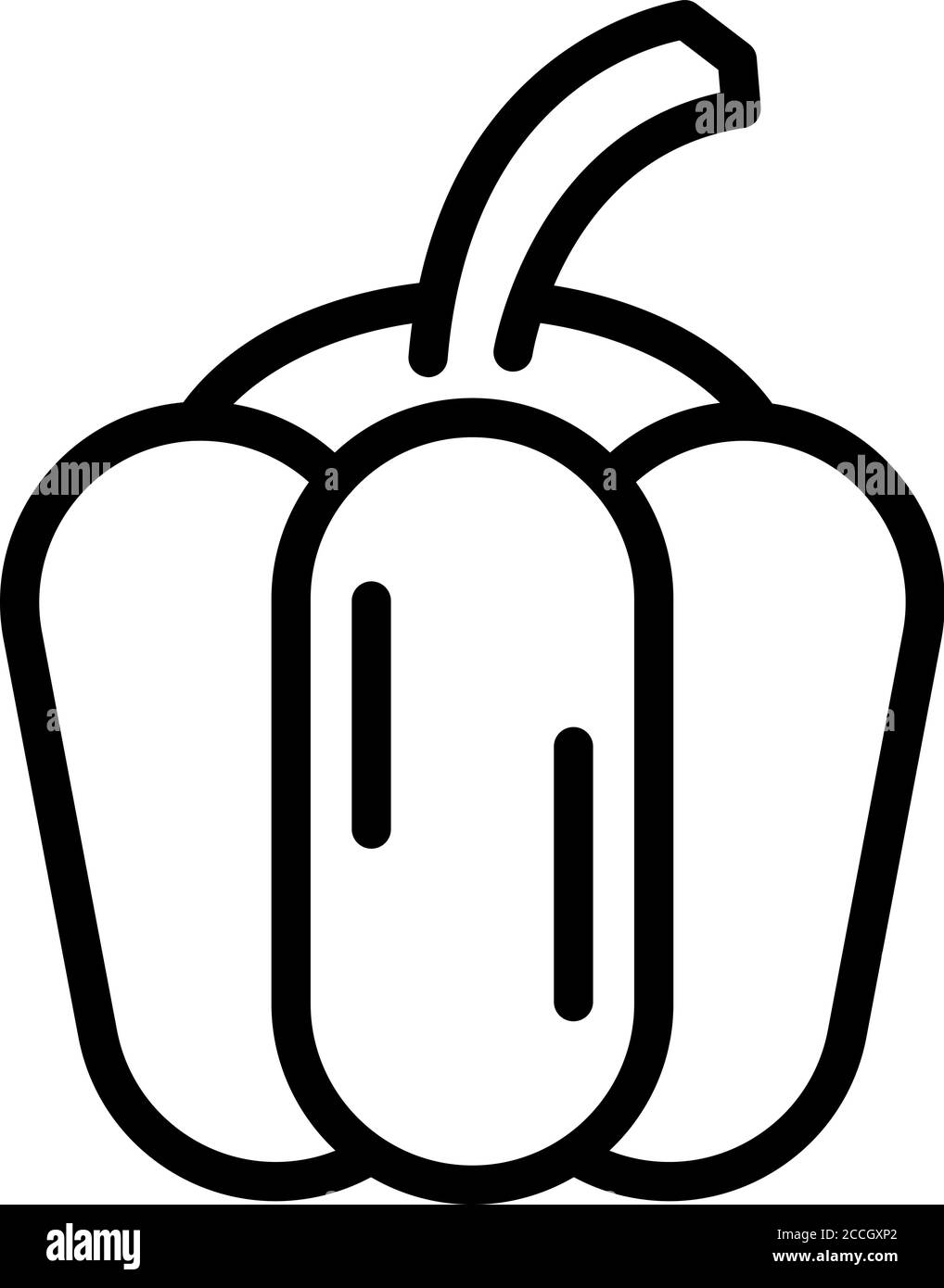 Bell pepper icon, outline style Stock Vector Image & Art - Alamy