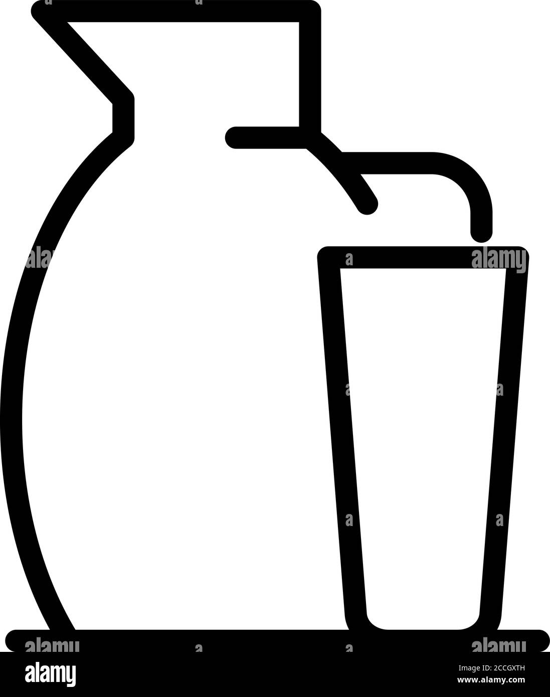 Milk pitcher icon, outline style Stock Vector Image & Art - Alamy