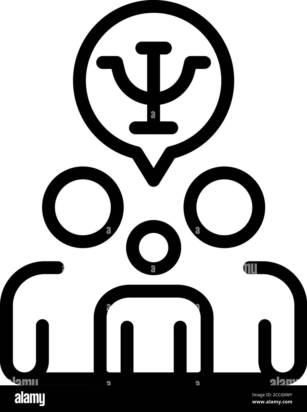 Mental health support icon, outline style Stock Vector Image & Art - Alamy