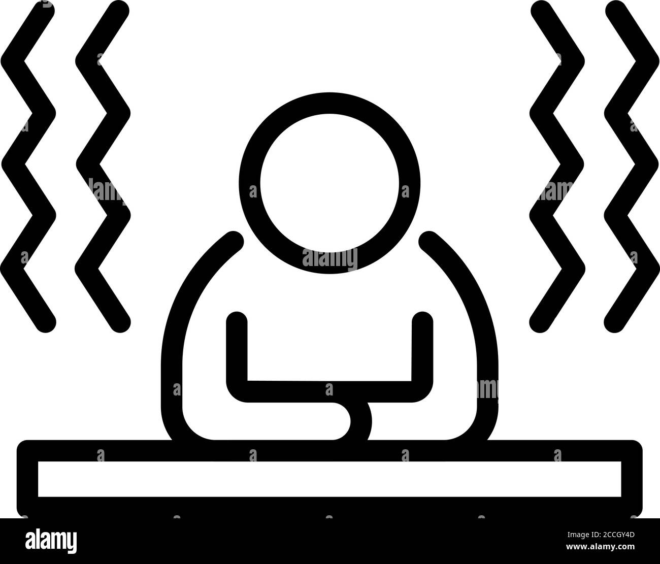 Nervous man icon, outline style Stock Vector Image & Art - Alamy