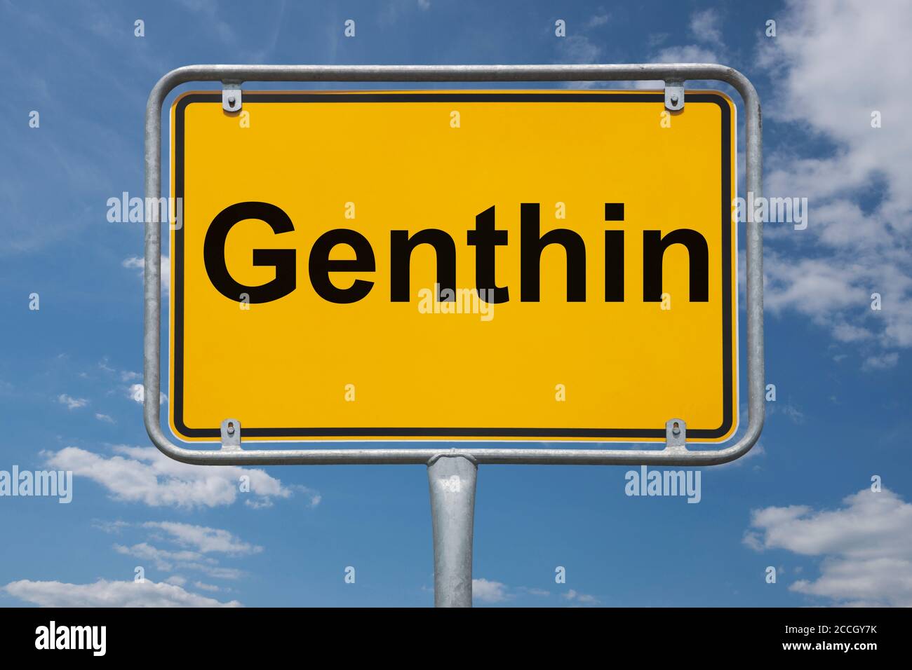 Ortstafel Genthin, Sachsen-Anhalt, Deutschland | Place name sign ...