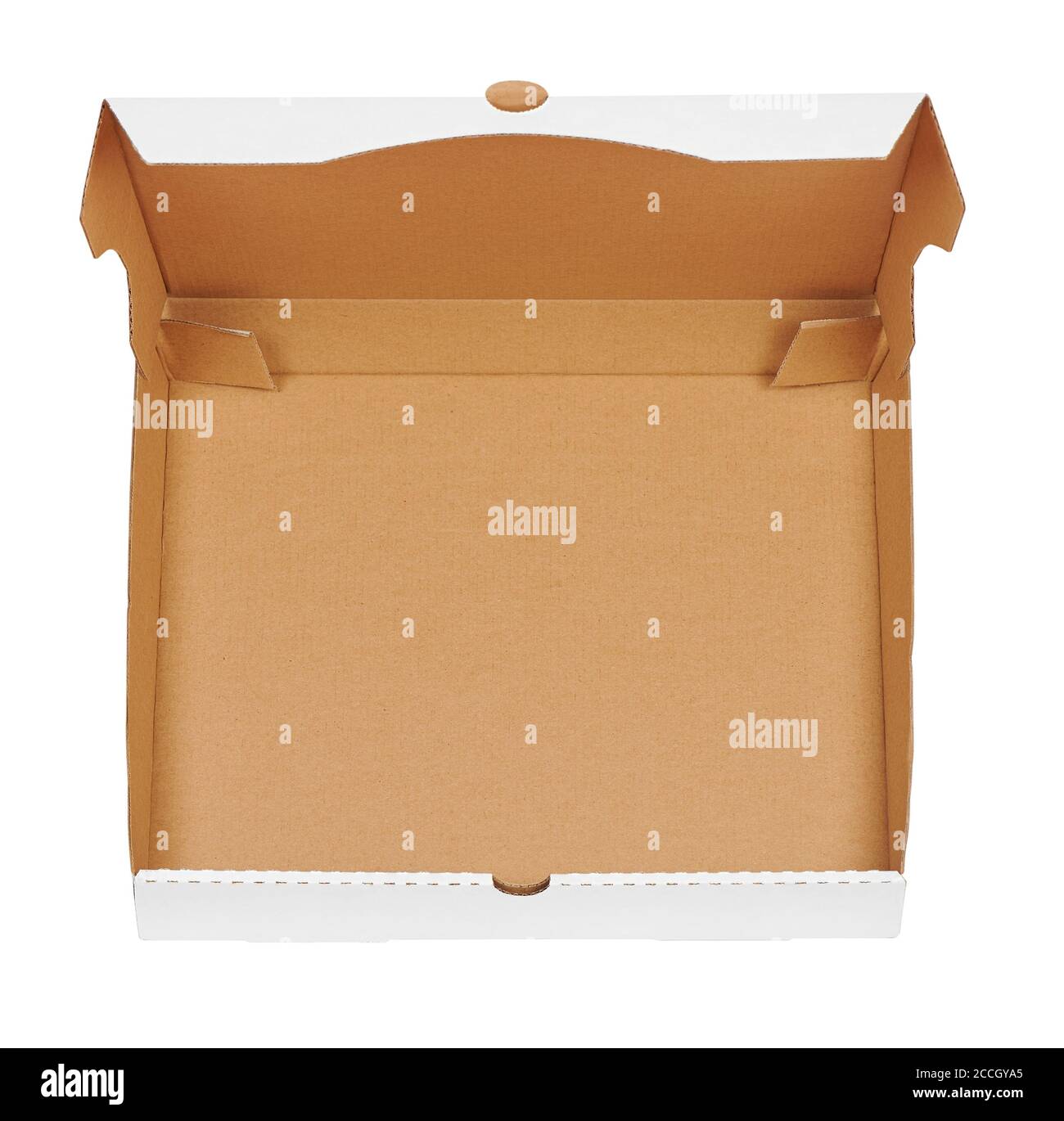 open pizza box isolated on white background with clipping path Stock ...