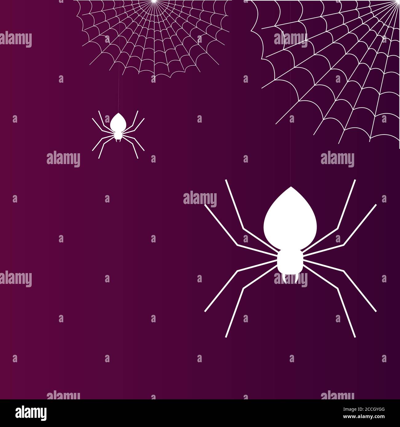 Halloween spiders and spiderwebs design, Holiday and scary theme Vector ...