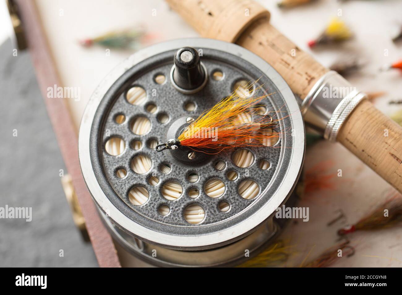 Vintage fly fishing reel hi-res stock photography and images - Alamy