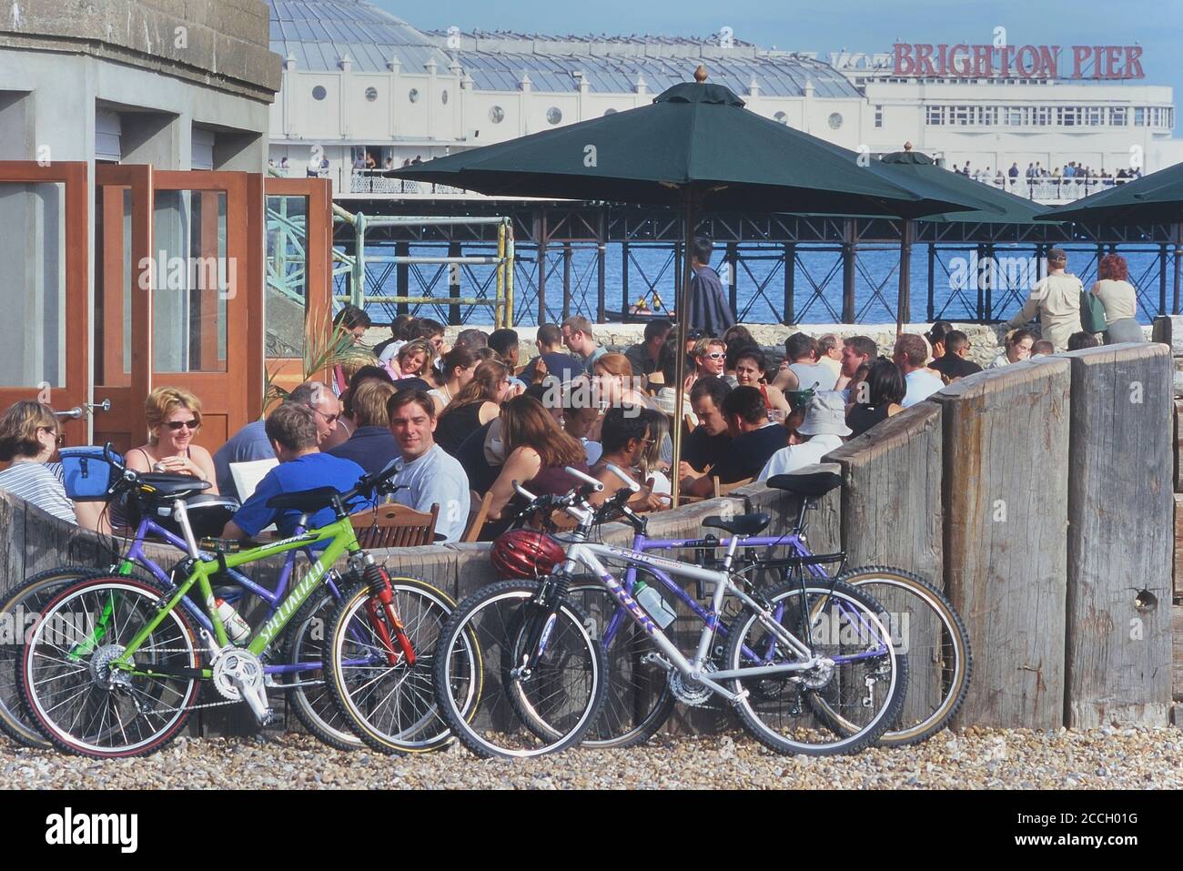 Trendy beachfront bar and restaurant, Brighton, East Sussex, England ...