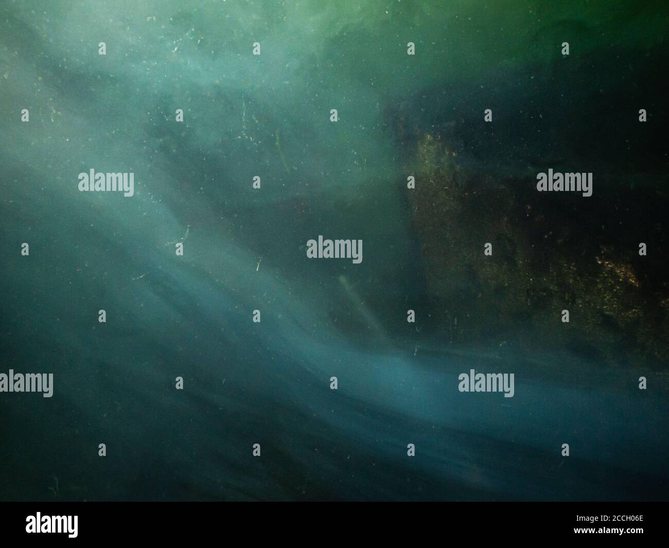 An amazing thermocline at a cold water wreck dive. The thermocline ...