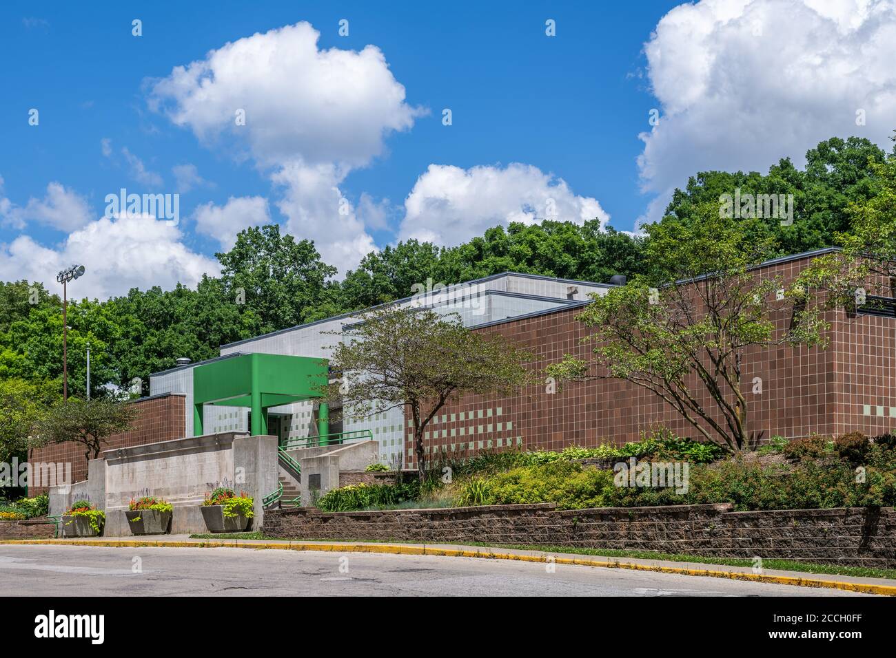 Ashworth Swimming Pool designed by Bussard/Dukis Associates Stock Photo ...