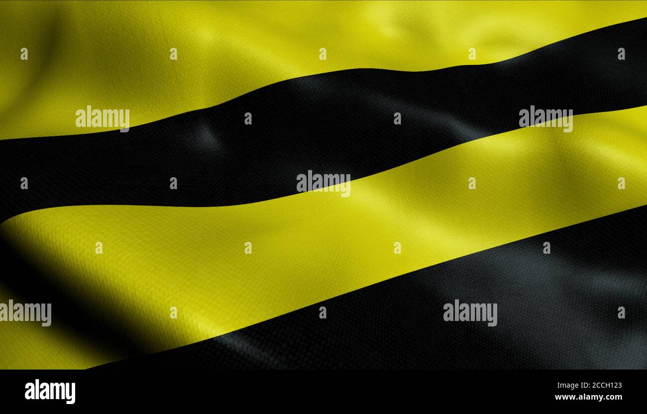 3D Illustration of a waving Holand city flag of Workum (Netherlands ...