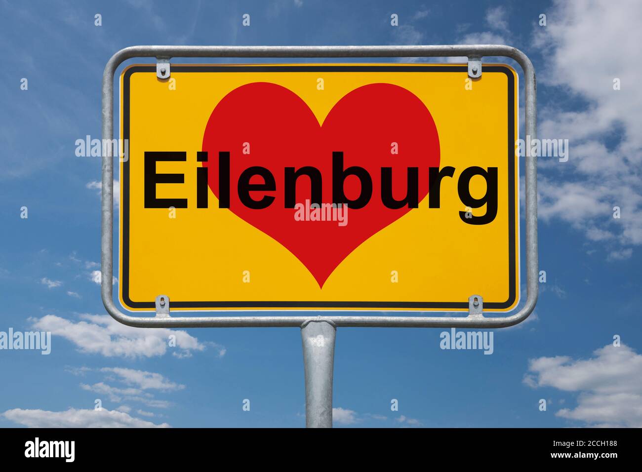Ortstafel Eilenburg, Sachsen, Deutschland | Place name sign Eilenburg ...