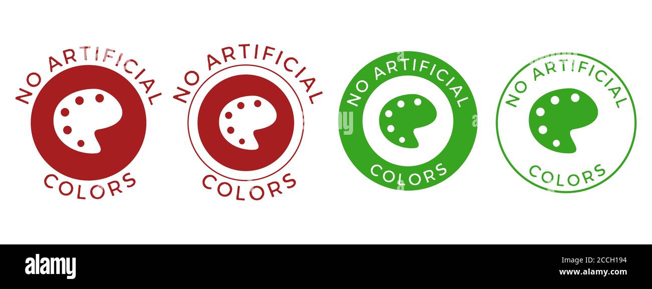 No artificial colors and dyes vector icon for skin and body care ...