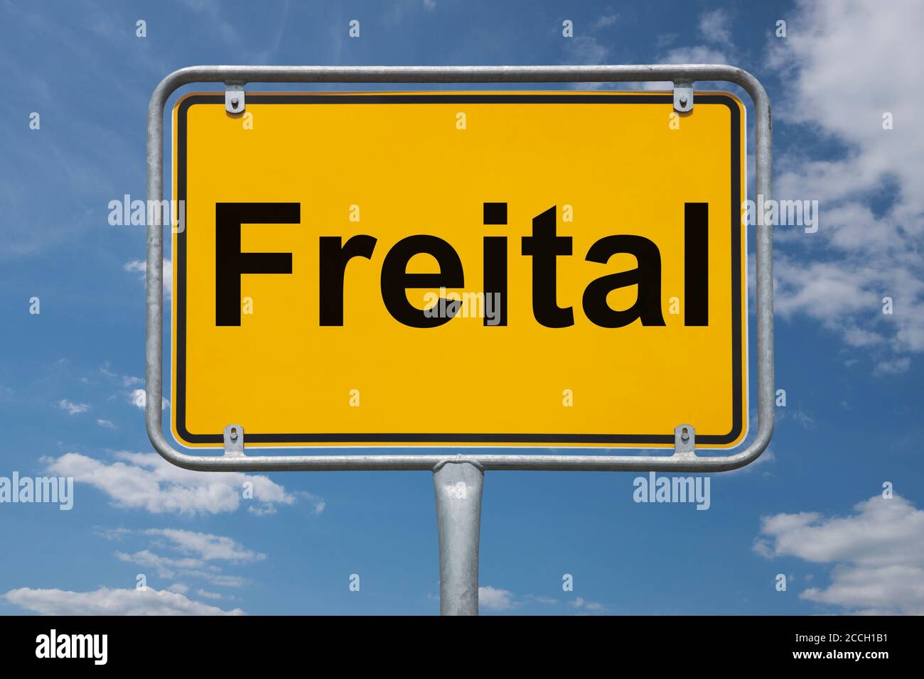 Ortstafel Freital, Sachsen, Deutschland | Place name sign Freital ...